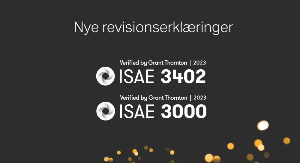 Nye ISAE 3000 og ISAE 3402 type 2 erklæringer
